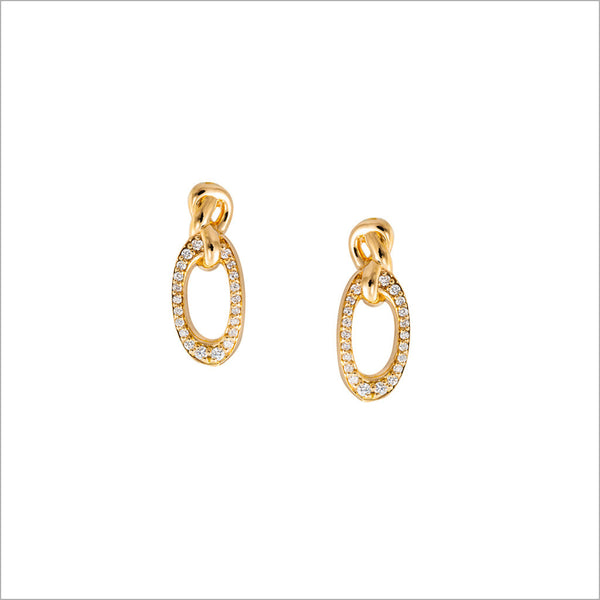 Nodo 18K Yellow Gold & Diamond Earrings | Nodo | Di MODOLO